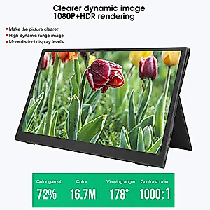 Portable Display Large‑screen Game Playing Freesync Technology Game Console Display Clearer Dynamic Images Lightweight Entertainment for Work Office Home
