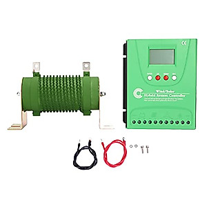 2800W Wind Solar Hybrid Charge Controller, Auto 24V/48V Battery MPPT Hybrid Wind Solar Controller with LCD Display and Free Dump Load Accurate, 1600W Wind and 1200W Solar Panel(GPI48220)