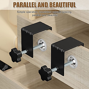 Federedevo Cabinet Hardware Jig Universal C Clamp, 2 Pcs Drawer Fixing Clip for Accurate and Fast Installation of Door Front Knobs, Pulls Handles, Flexible Drill Hole Guide Position Tools