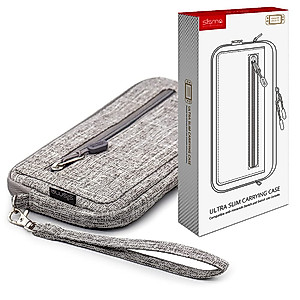 sisma Switch Case Compatible with Nintendo Switch or Switch Lite, Lightweight Soft Travel Carrying Case Storage Pouch Protective Cover, Grey