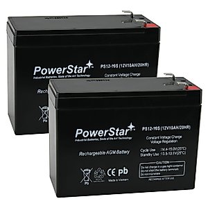 PowerStar® 12V 10AH SLA Battery for Electric Scooter Schwinn S180 / Mongoose - 2PK