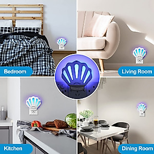 Flying Insect Trap HU002 Plug-in (2 Pack, White) and Flying Insect Trap Refill Kit(5 Pack-Refill, Transparent)