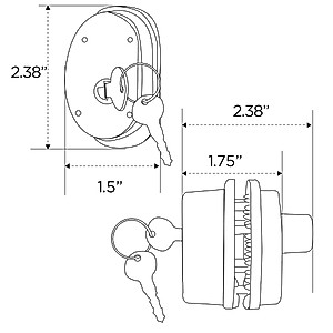 FSDC (Firearm Safety Devices) – FSDC-TL3095RKA California DOJ-Approved Keyed Alike Trigger Gun Lock 3-Pack with 6 Keys – Composite-Body Construction and Pick-Resistant Locks