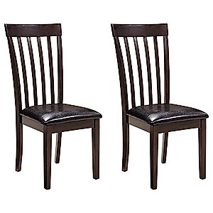 Signature Design by Ashley Hammis Rake Back Dining Room Chair, 2 Count, Dark Brown