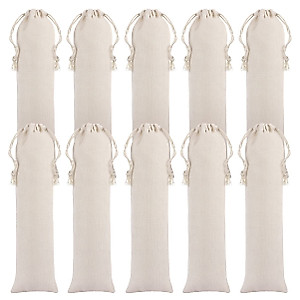 Hemoton Travel Straw 20pcs Straw Travel Carrying Case Cotton and Linen Pouch Bag Portable Travel Cutlery Bag for Stainless Steel Drinking Straws Cutlery Fork Spoon Storage Reusable Straw Bag