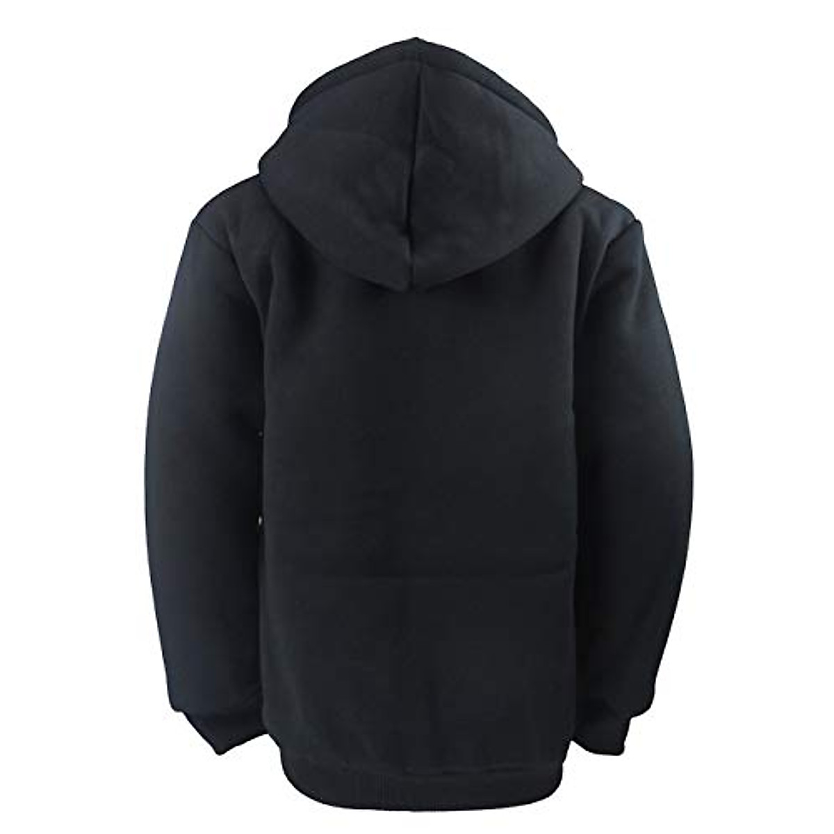 Sweatshirts for Men Zipper Hoodie, Fleece Lining Sweater Jacket Black Large