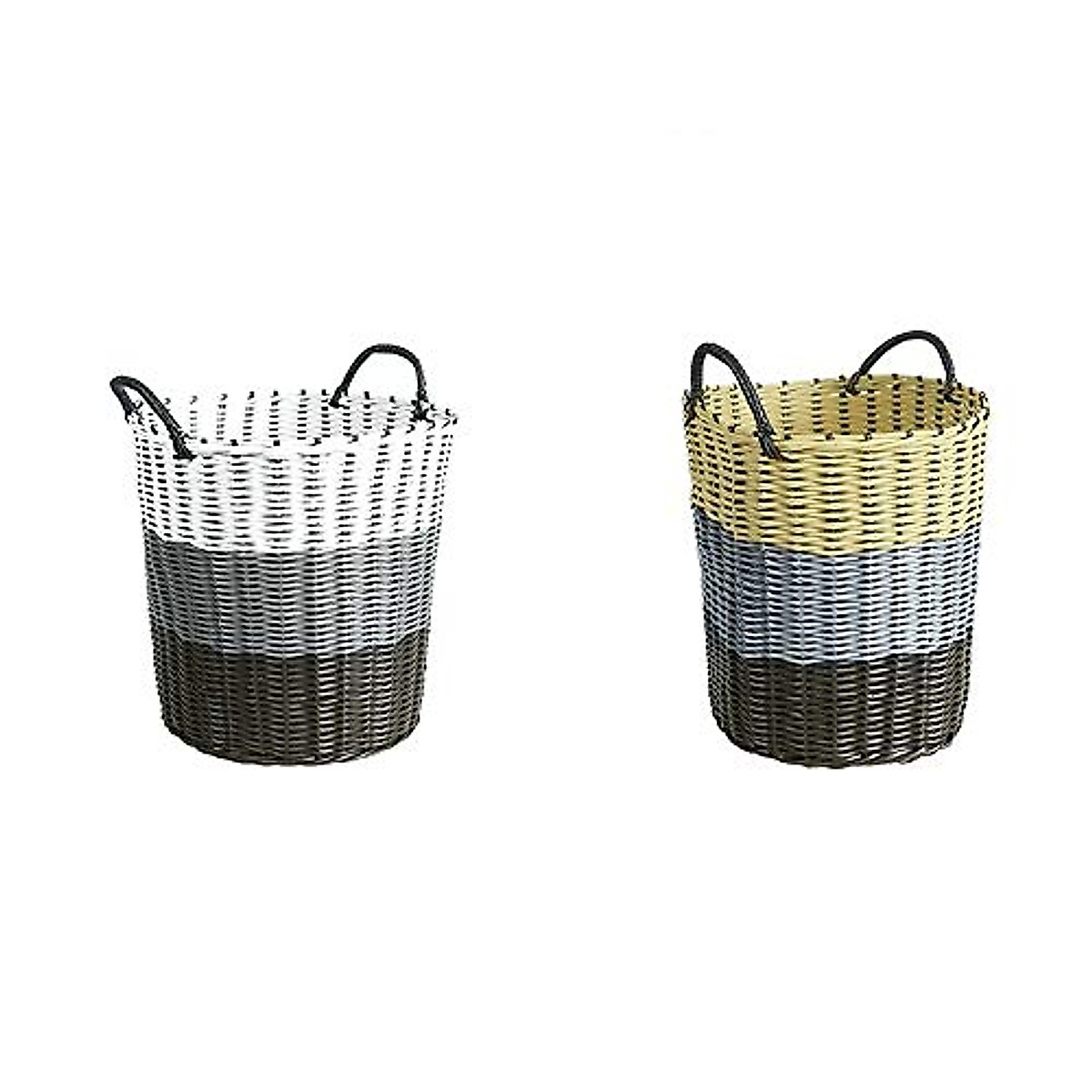 TBGFPO Extra Large Woven Cotton Rope Storage Basket Blanket Storage Baskets, Laundry and Toy Storage, Nursery Hamper - (Color : D)