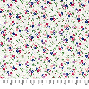 Singer Fabric, 100% Cotton, 5 Pieces Bundle, Purple Floral Field