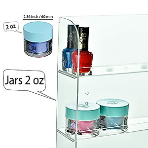 AMT Acrylic Nail Polish Racks for the Wall. CLEAR Nail Polish Display. Young Living Essential Oils Organizer. Holds up to 180 Btls. Plus a Microfiber Cloth for Cleaning Purposes (6 Tier- 180)