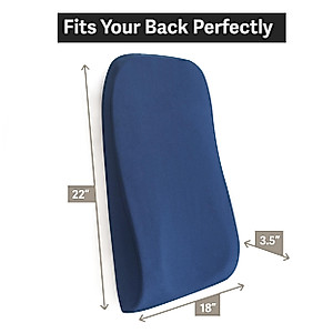 Elmara Rocking Chair Cushion Set – Doctor Designed Contour Memory Foam Cushions are The Ultimate Comfort Solution for Indoor and Outdoor Rocking Chairs – Extra-Durable Covers, Jumbo Size (Navy)