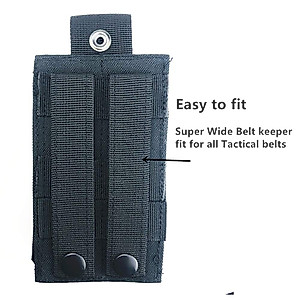 Molle Tactical Universal Radio Nylon Holster Pouch Holder, Military Molle Radio Case Bag Compatible with Baofeng Midland Motorola Walkie talkies (2 Pack)