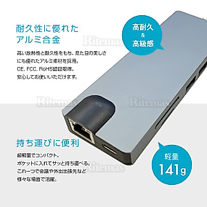 USB C Hub, 9-in-1 USB C Adapter with 4K USB C to HDMI, VGA, Gigabit Ethernet, 100W PD, 2 USB-A 5 Gbps, MicroSD/SD Card Reader, USB C Dock for Most Type-C Devices