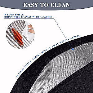 KUBYA Lunch Bag for Women Men Reusable Lunch Box Insulated Lunch Tote Bag for Work, School, Picnic or Travel - Black