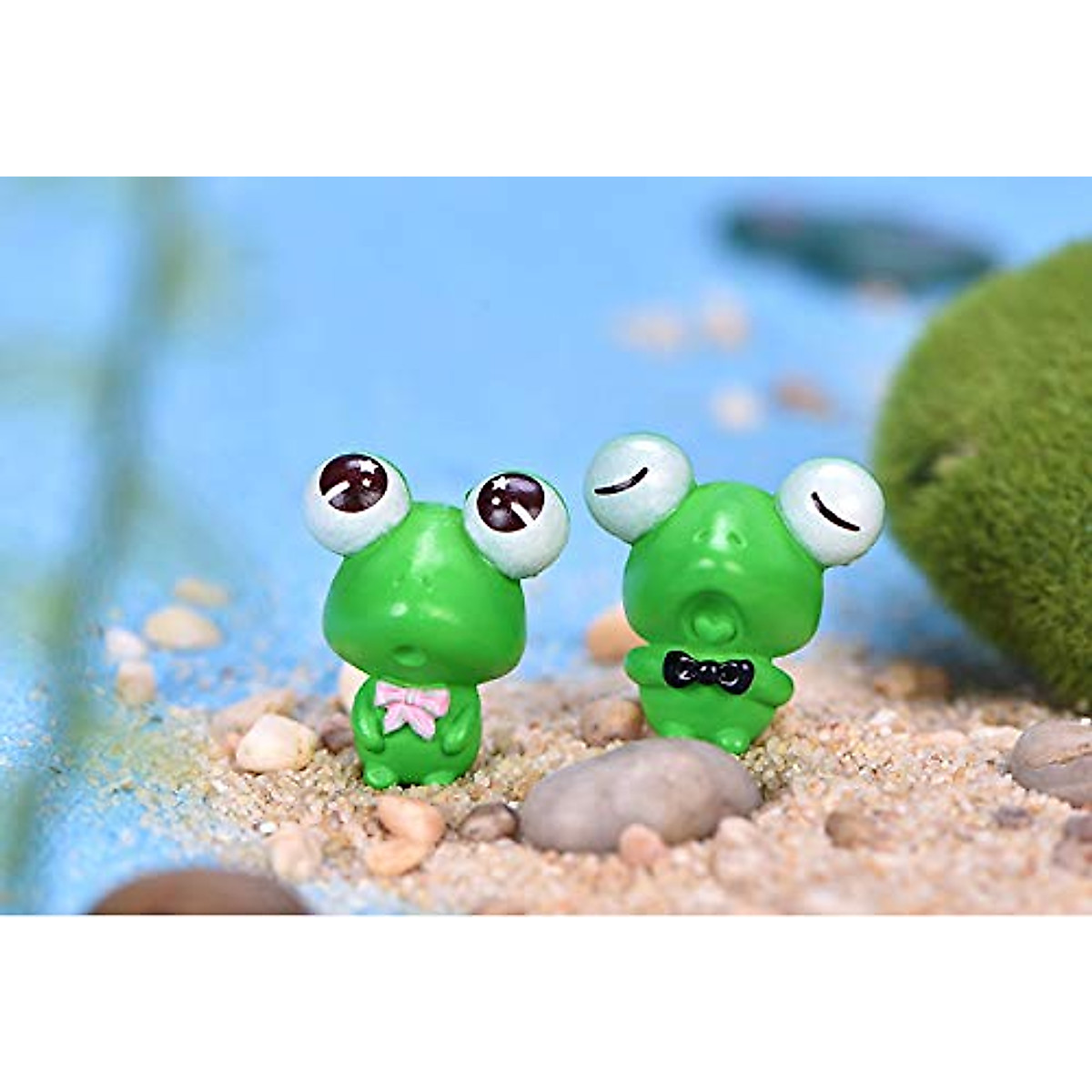 24 Pcs Resin Mini Frogs Cute Frog Miniature Figurines Animals Model Fairy Garden Miniature Moss Landscape DIY Terrarium Crafts Ornament Accessories for Home Décor (24 Pcs)