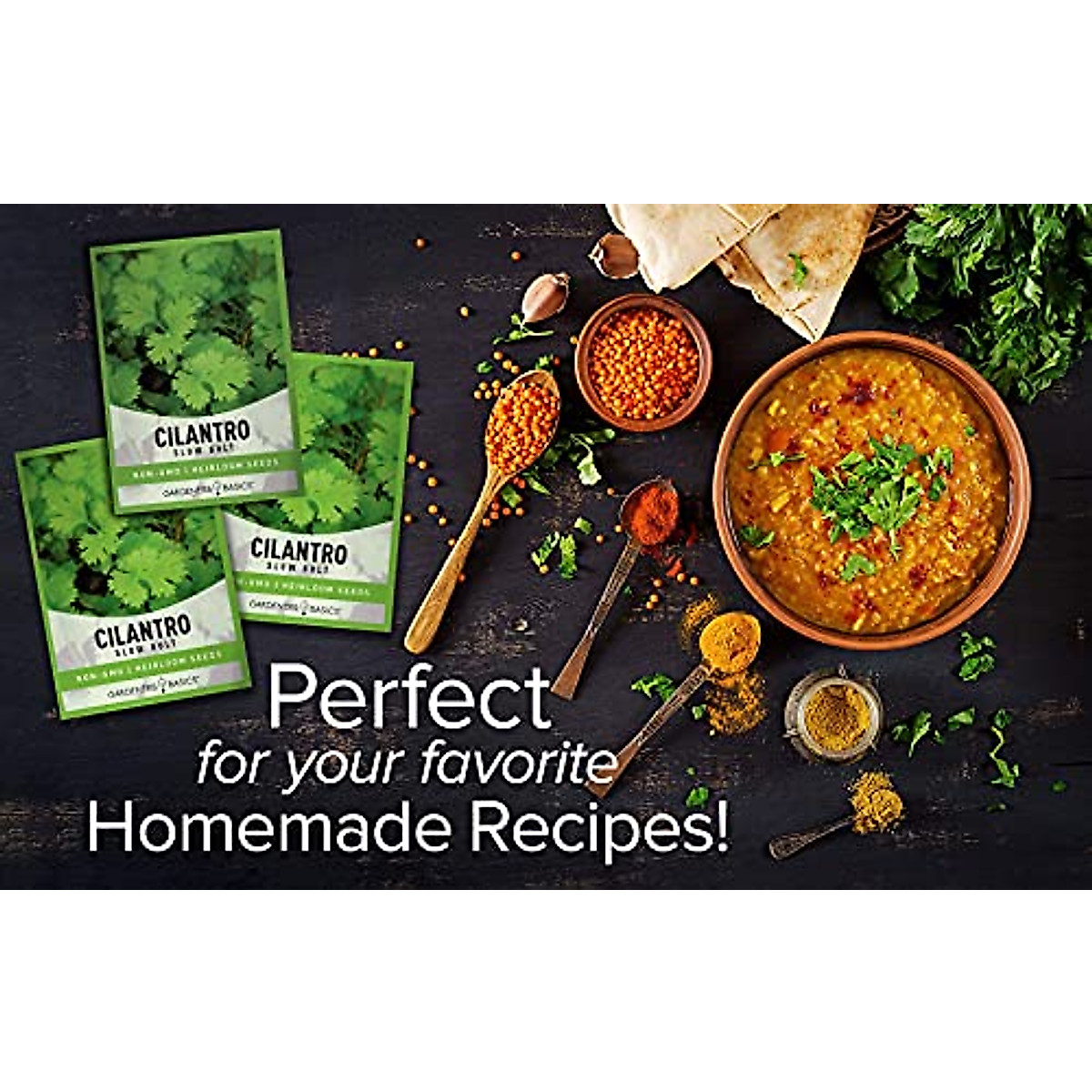 Cilantro Seeds for Planting Heirloom Non-GMO Herb Coriander Plant Seeds for Home Herb Garden Vegetables Makes a Great Gift for Gardening by Gardeners Basics