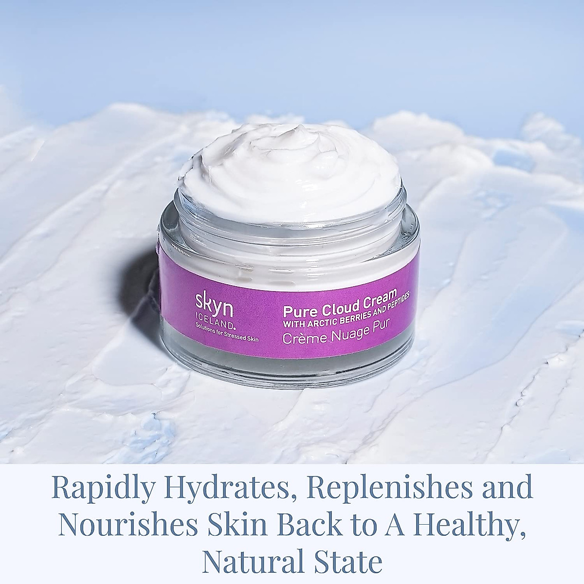skyn ICELAND Pure Cloud Cream: Daily Moisturizer to Visibly Plump & Calm Sensitive Skin, 50g / 1.7 oz