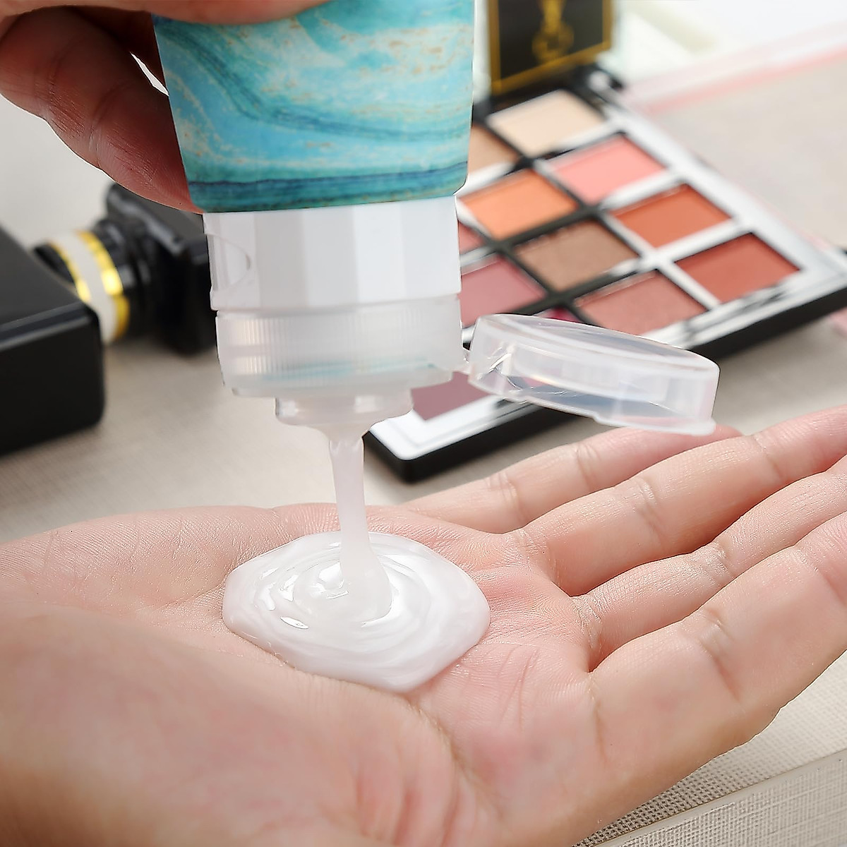 Gemice Travel Bottles Set for Toiletries 16 Pack, Leakproof Silicone Travel Bottles, Travel Essentials for Toiletries BPA Free TSA Approved Squeezable Refillable 3oz, for Shampoo Conditioner Lotion