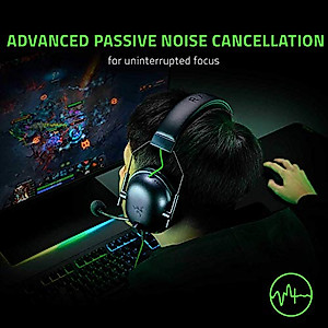 Razer BlackShark V2 X Gaming Headset: 7.1 Surround Sound Capable - 50mm Drivers - Memory Foam Cushion - for PC, PS4, Nintendo Switch - 3.5mm Headphone Jack - Classic Black (Renewed)