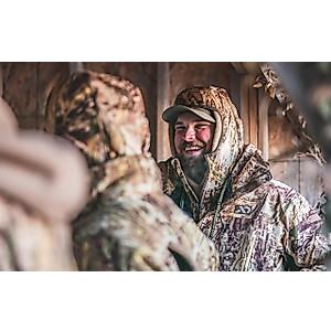 First Lite Men’s Origin Hoody - Lightweight Fleece Insulated Camo Hunting Fleece Pullover - First Lite Typha - Medium