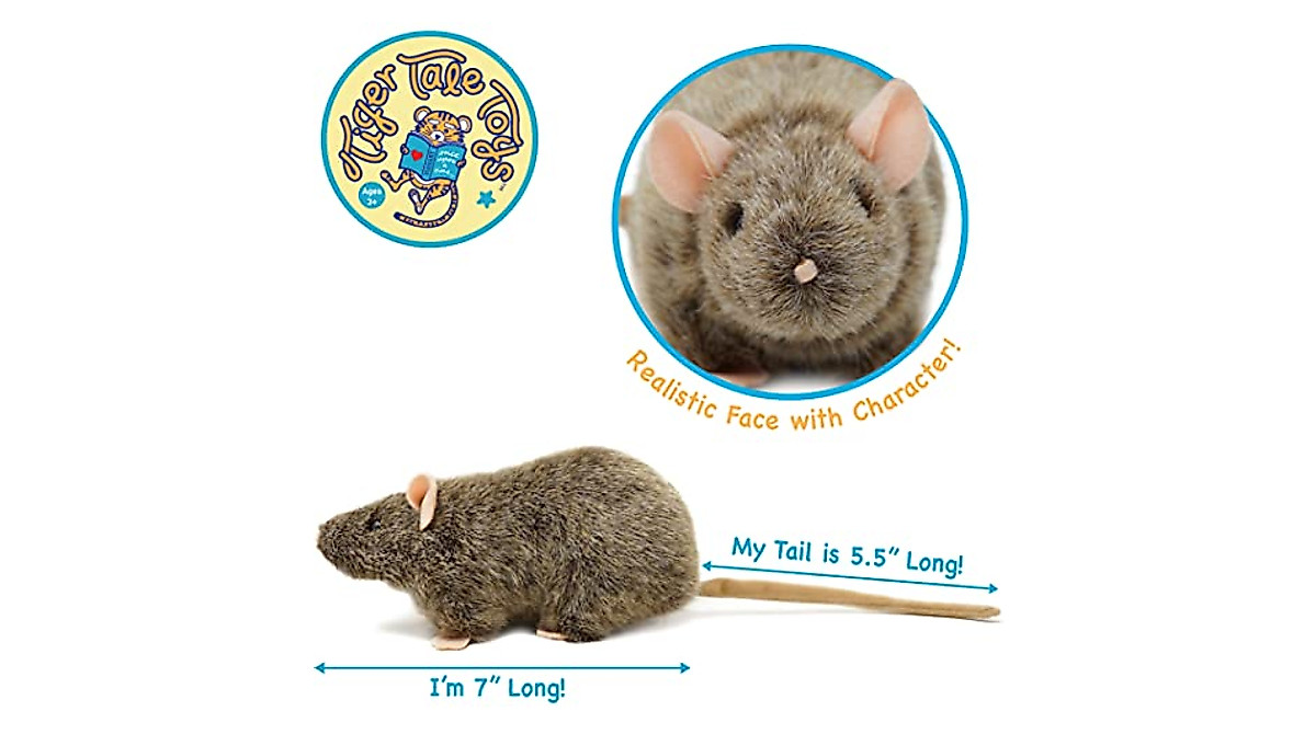 VIAHART Reuben The Rat - Huggable 7" Plush Toy