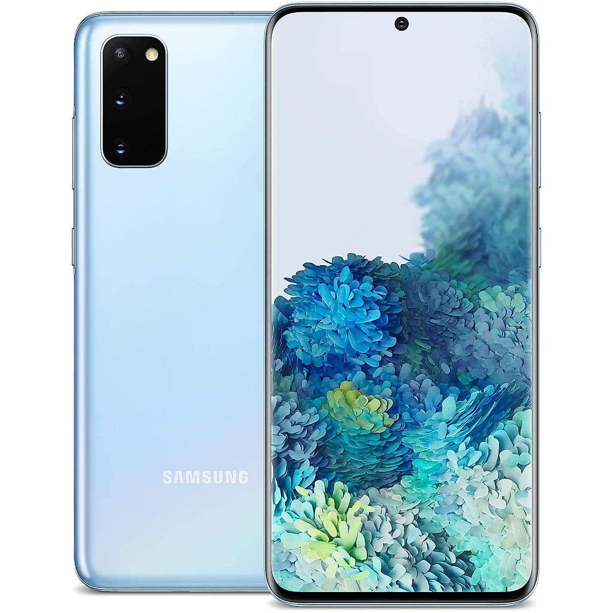 Samsung Galaxy S20 5G (128GB, 12GB RAM) 6.2" AMOLED, Snapdragon 865, IP68 Water Resistant, Global 5G Volte (GSM + CDMA) Factory Unlocked (AT&T, Verizon, T-Mobile, Metro) G981U1 (Cloud Blue) (Renewed)