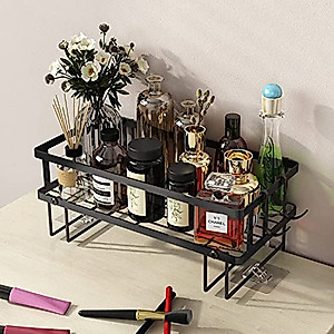 Godboat Over The Toilet Storage, Bathroom Organizer Shelves, Multifunctional Toilet Rack,No Drilling Space Saver with Wall Mounting Design (Black)