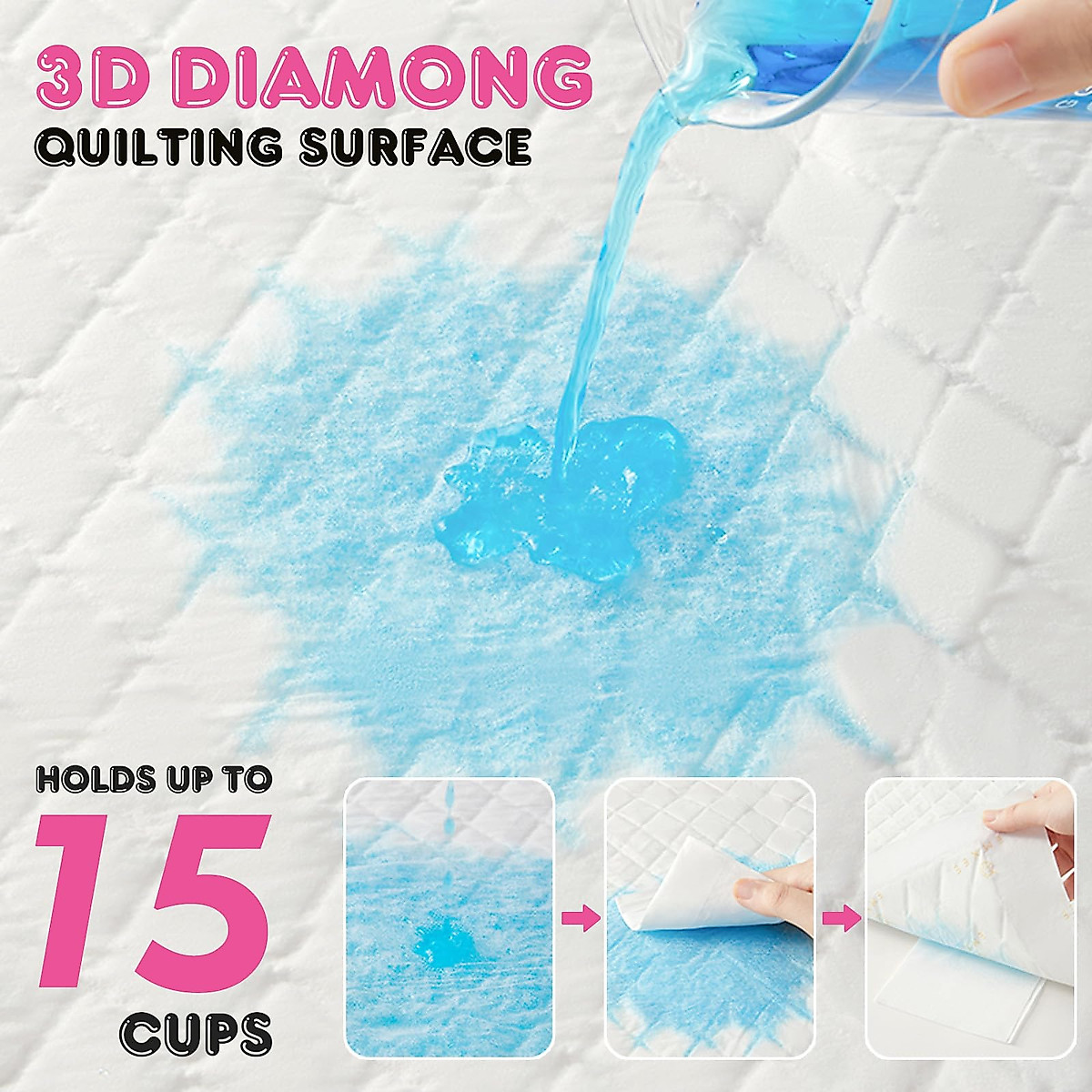 YONKFUL 16.9x11.4 Inch Cat Pad Refills for Tidy Cats Breeze Litter System - Breeze Compatible Refills, Unscented, Super Absorbent 50 Pads for Cat Litter Box, Quick-Dry, Odor Control