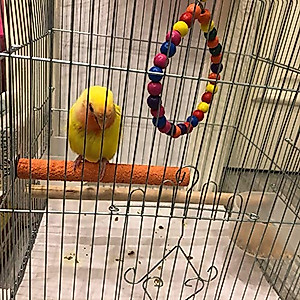 7 Pack Bird Cage Perch, Parrot Stand Wood Paw Grinding Stick for Conures Budgies Parakeet Cockatiel Conure