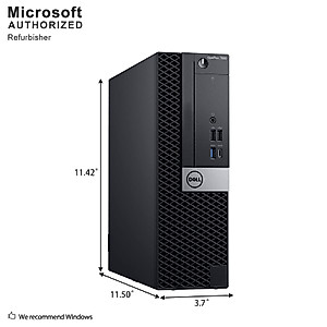 Dell OptiPlex 7060 SFF High Performance Desktop Computer, Intel Six Core i5-8500 up to 4.1GHz, 16G DDR4, 256G SSD, WiFi, BT, 4K Support, DP, Windows 10 Pro 64 Bit English/Spanish/French(Renewed)