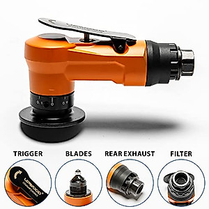 2-in-1 Mini Air Chamfer Tool for Chamfering and Round Cornor on Metal, Arc Corner 45 Degree Pneumatic Beveling Trimming Deburring Machine