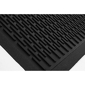 Portico Systems Safe Tread 3 x 5 Black Rubber Outdoor Scraper mat. Ideal for Any Heavily trafficked Entrance Way. Keep The Dirt and Debris Outside and Your interiors Clean.