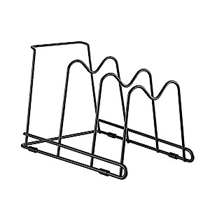 Pot Lid Holder, Rack Cupboard Organizer Rack, Kitchen Organizer Rack for Plates, Cutting Boards, Bakeware, Serving Trays, Lids Holder Rack