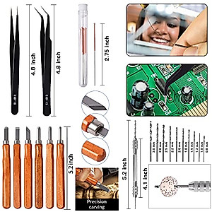 HIJIRH 165 Pcs Pro Grade 3D Printing Tool Kits 3D Printer Tool Kits,Diverse 3D Print Cleaning Kit & Electric Polishing Machine,Including Tool Box,for Remove/Trim and Finish 3D Print (Multi-Purpose)