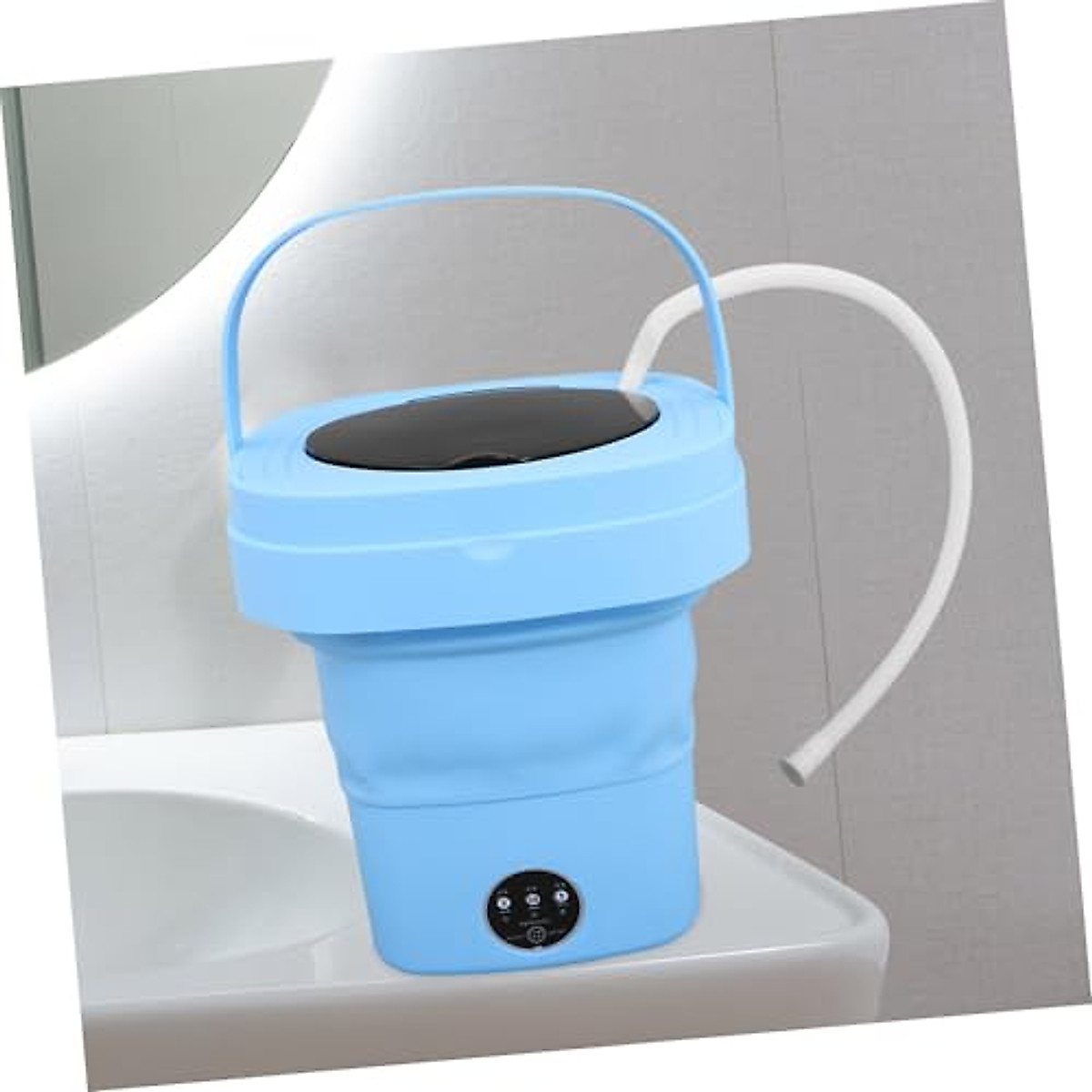 UKCOCO Folding Washing Machine Washing Machine Foldable Mini Washing Machine Small Laundry Washer Portable Washing Machine Mini Travel Washing Machine Bucket Washing Machine Blue Plastic