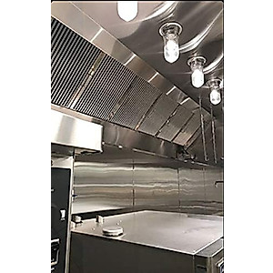 Stainless Steel Commercial Exhaust Only Hood System, Includes Stainless Steel Exhaust Only Hood, Rooftop Exhaust Fan, and Roof Curb (4' Wall Exhaust Only Hood & Fan)