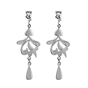 Gorgeous Jellyfish Inspired Marcasite and .925 Sterling Silver Dangle Earrings