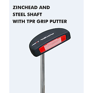 Kids Right Handed Golf Clubs Set 8-10 Years Junior Golf Clubs Full Set 5-Piece Set Putter and Driver Golf Clubs and Sets with Stand Bag - Red