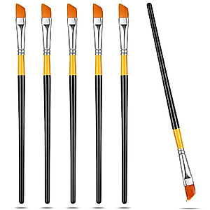 Paint Brush Acrylic Paint Brushes Angled Flat Art Paint Brush Set Small Artist Paint Brushes for Acrylic Craft, Watercolor, Oil, Gouache, Face Body Detail Painting for Kids Adult (6, 1/2inch)