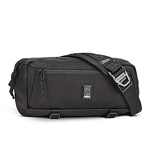Chrome Industries Mini Kadet Sling Bag, Messenger Crossbody Bag for Men and Women, Padded Rear U-lock Holster, Zip Front Pocket, 5 L, Black