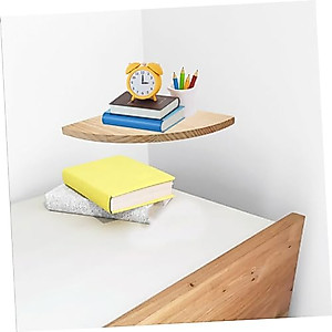 Amosfun 1set Corner Shelf Wall-Mounted Sundries Holder Pine Shelves Home Wall-Mounted Shelves Corner Wall Shelves Wall Mounted Shelf Decorative Wall Storage Shelf Pine Shelf Wood