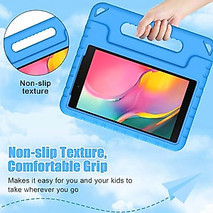 LTROP for Samsung Galaxy Tab A 8.0 Case 2019 SM-T290/T295, Tab A 8.0 2019 Case for Kids, Shockproof Light Weight Handle Stand Galaxy Tab A 8.0 inch 2019 Kids Case Without S Pen - Blue