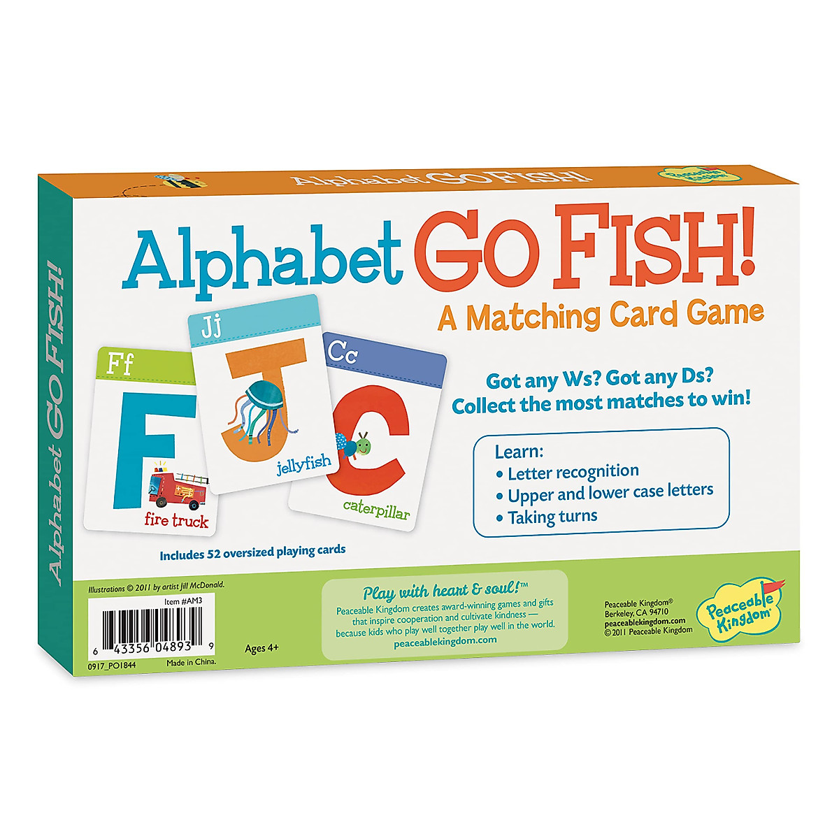Peaceable Kingdom Alphabet Bingo and Alphabet Go Fish Educational Games for Kids