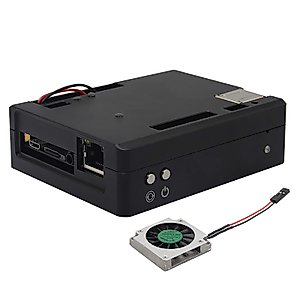 Geekworm Aluminum Alloy CNC Case for LattePanda V1.0 / Geekworm Enclose with Cup Super Mute Cooling Fan Kit for Latte Panda Mother Board
