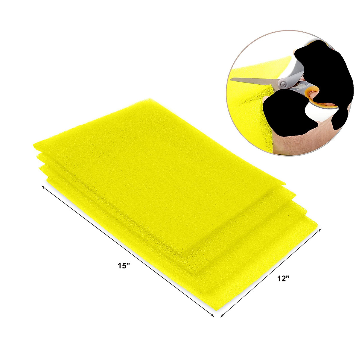 Dualplex® Fridge Liners - Refrigerator Liner Drawers or Shelves - 4 Pack Fridge Mats Washable - 12” x 15” - Fruit & Veggie Life Extender Liner - Fresh Produce Mat - Drawer Shelf Bins Liners (Yellow)