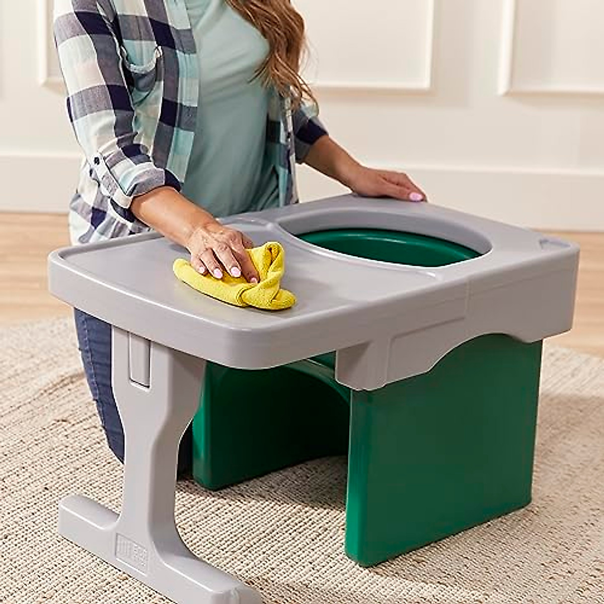 ECR4Kids Tri-Me Cube Chair Desk, Accessory for Cube Chair, Light Grey