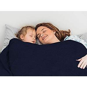 JMR Fleece Throw Blankets for Bed, Couch, or Sofa - Ultra-Soft and Warm Microfiber Plush Blanket for Home and Outdoor Use (Navy, 108X90)