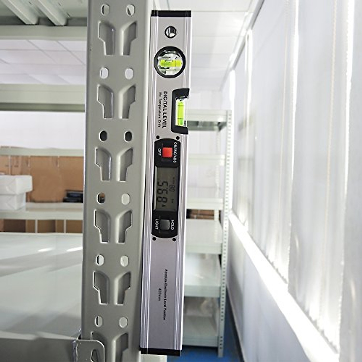 360° Digital Long Level Inclinometer Angle Finder Ruler Protractor 42cm with Magnets/Backlight/Vertical & Horizontal Spirit Bubble for Construction Carpenter Craftsman Renovation Home Professional