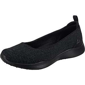 Skechers Women's Microburst 2.0 - Nice Form Slip On Sneakers, Black, 6.5