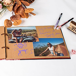 Vienrose Scrapbook Photo Album, Our Adventure Book DIY Scrapbook Album, Scrapbook Supplies with Box for Couples Weddings, Travelling, Birthday, Christmas Day