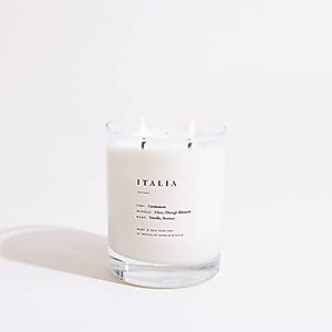 Brooklyn Candle Studio Italia Escapist Candle | Vegan Soy Wax Luxury Scented Candle, Hand Poured in The USA, 70 Hour Slow Burn Time (13 oz)